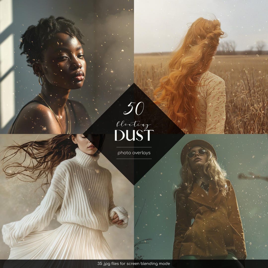 Floating Dust Photo Overlays, 35 JPG Files, Cinematic Dust Effect ...