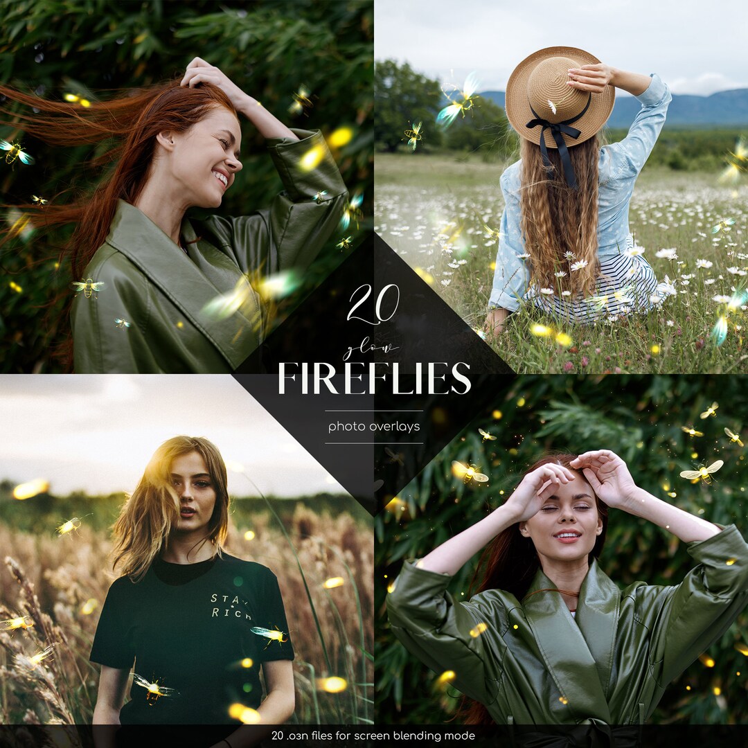 Glow Fireflies Photo Overlays: 20 JPG Effects (commercial Use) - Etsy