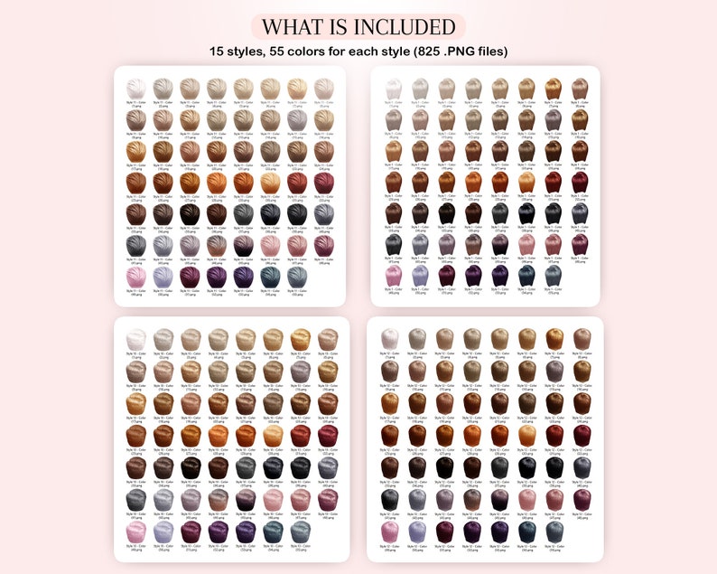 Men's Hairstyles Clipart, Male Hair Illustrations, Back View Hair PNG ...