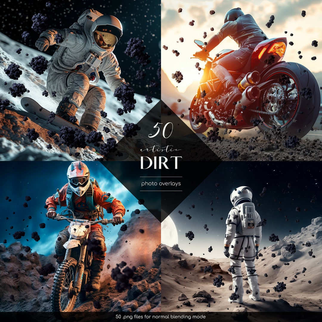 Artistic Dirt Photo Overlays, 50 PNG Files, Dynamic Dirt Overlay ...