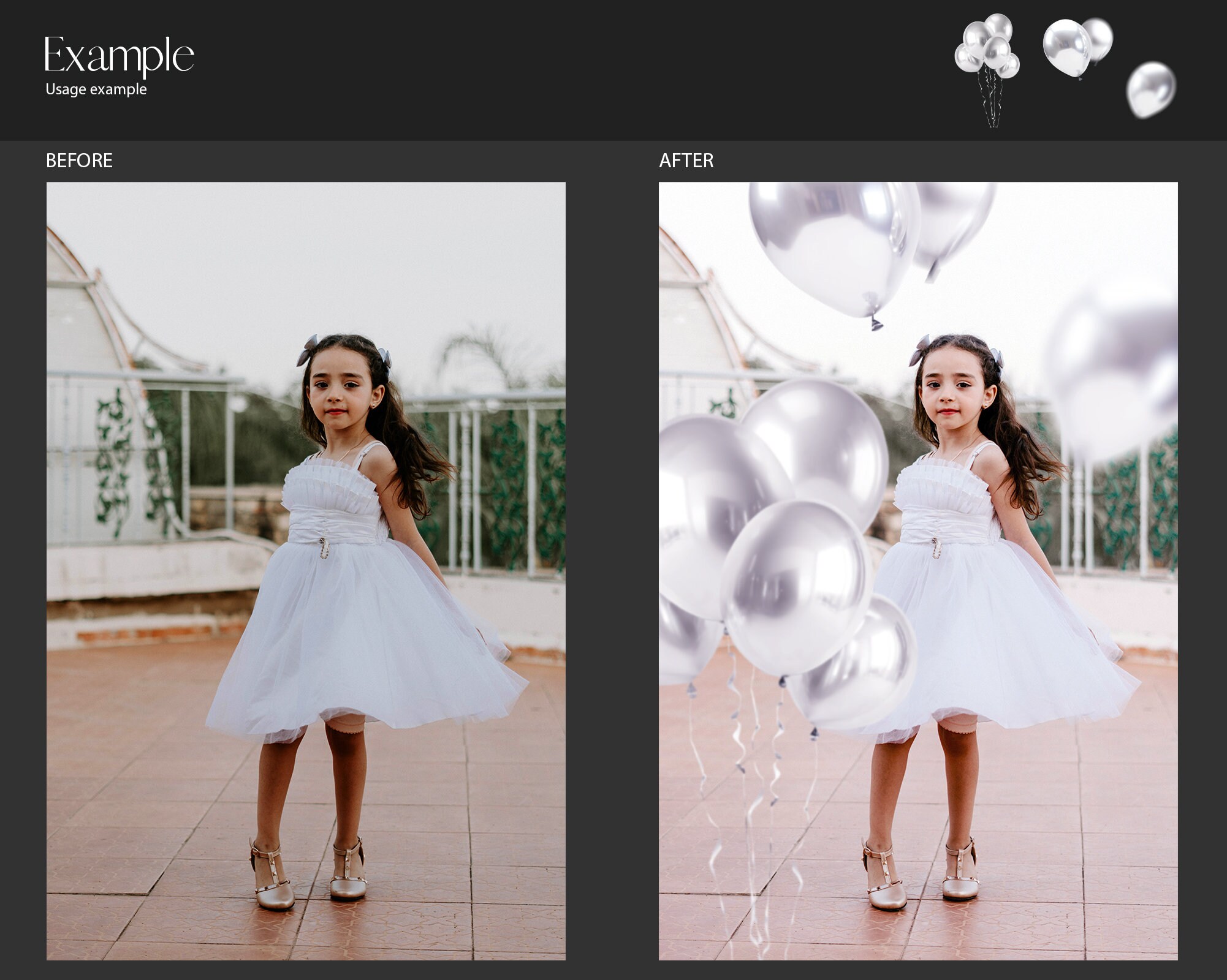 White Balloons Photo Overlays, 30 PNG Files, White Balloons Clip Art ...