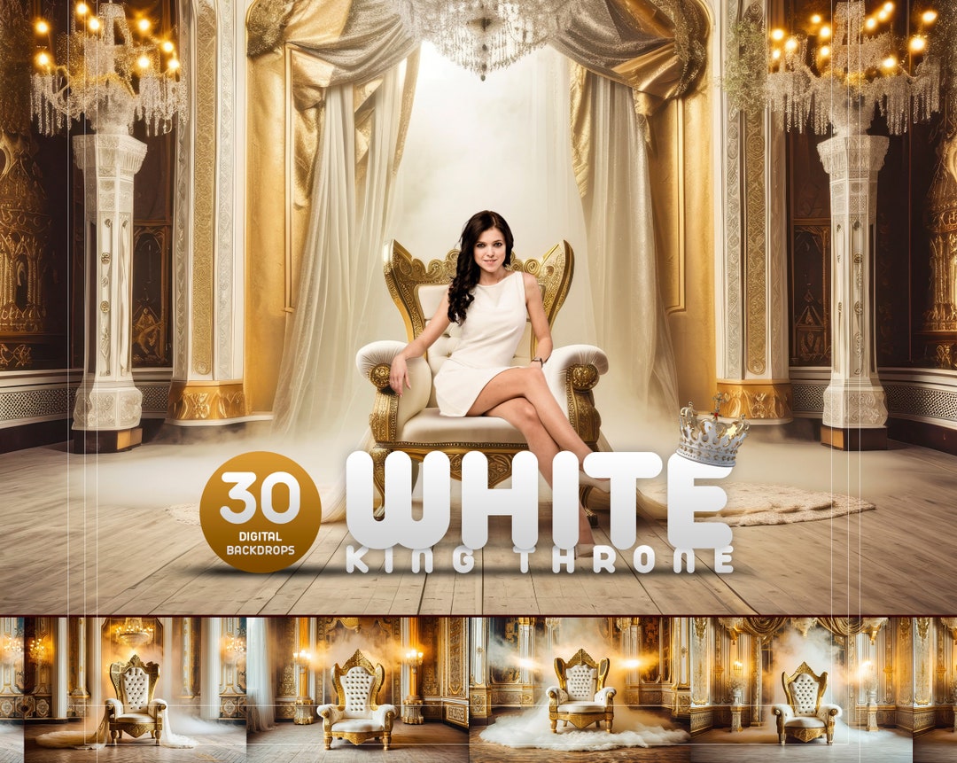 White King Throne Digital Backdrops, 30 High-resolution Backgrounds ...