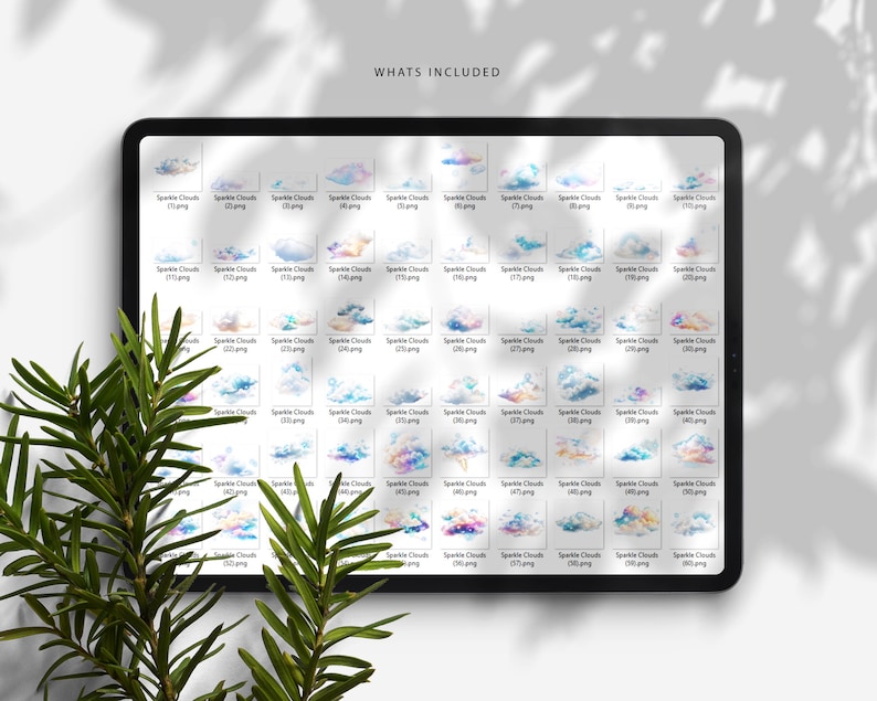 Pastel Rainbow Cloud Photo Overlays: Ethereal PNG Effects (60 Files ...
