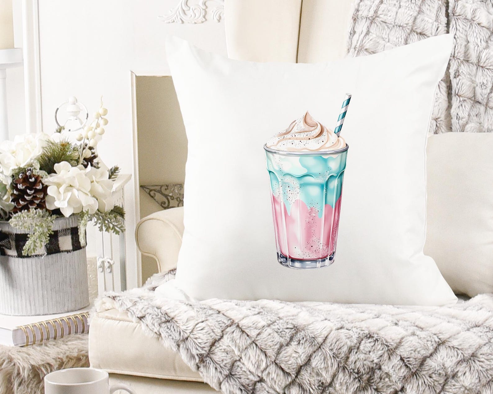 Rainbow Milkshakes Clipart Set, Colorful Milkshake PNG, Sweet Dessert ...