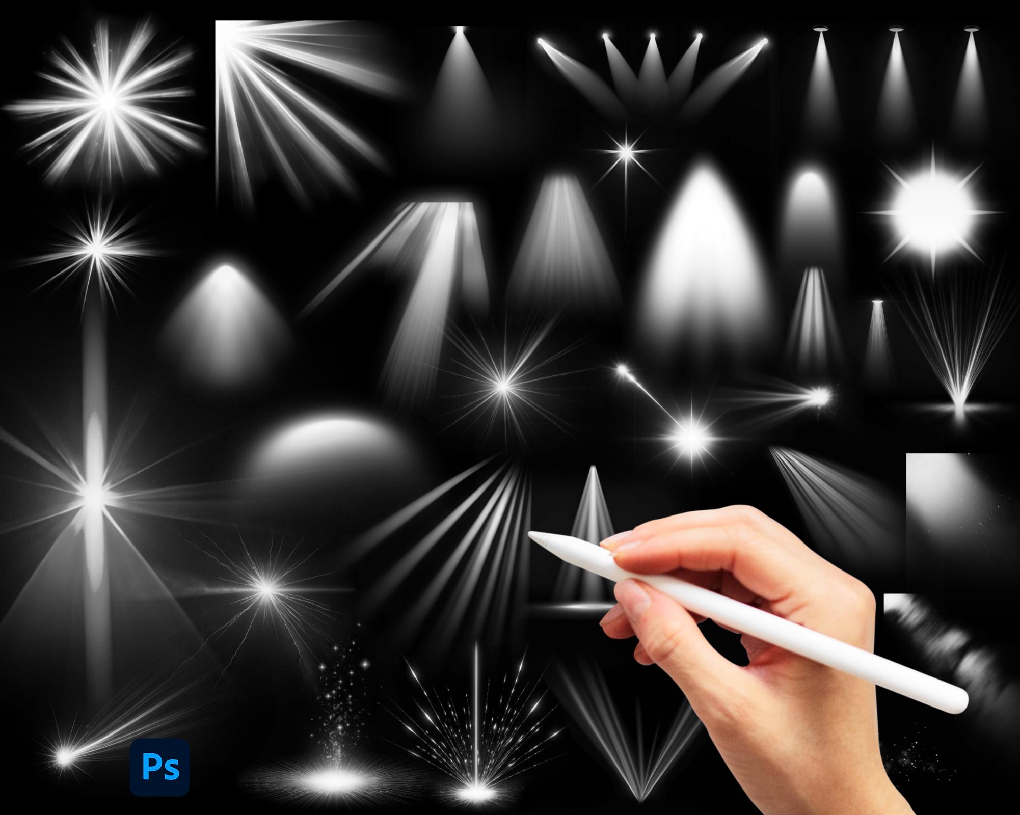 Stage Light Photoshop Brushes: 30 Realistic Effects (ABR File) - Etsy