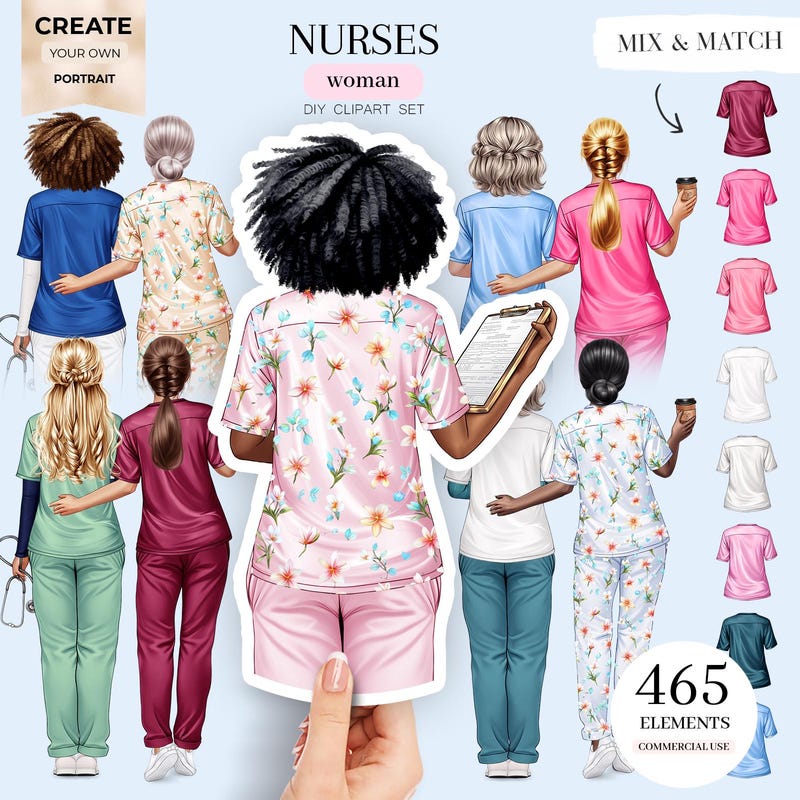 Nurse Clipart - Etsy