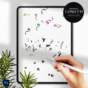 30 Rainbow Confetti Photoshop Brushes .ABR, Confetti Brushes Addon ...