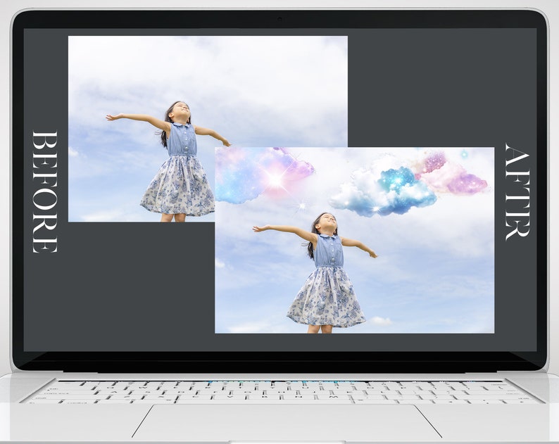Pastel Rainbow Cloud Photo Overlays: Ethereal PNG Effects (60 Files ...