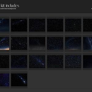 Night Sky Photo Overlays: Starlight Effects, Milky Way (20 JPG Files ...
