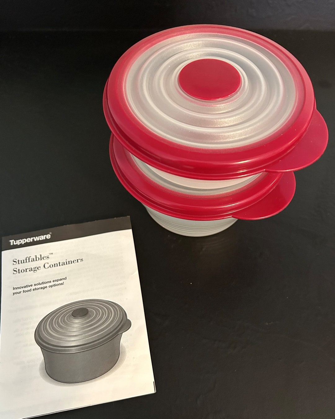 Tupperware Vintage Stuffables Small Storage Containers - Set of 2 - NEW ...