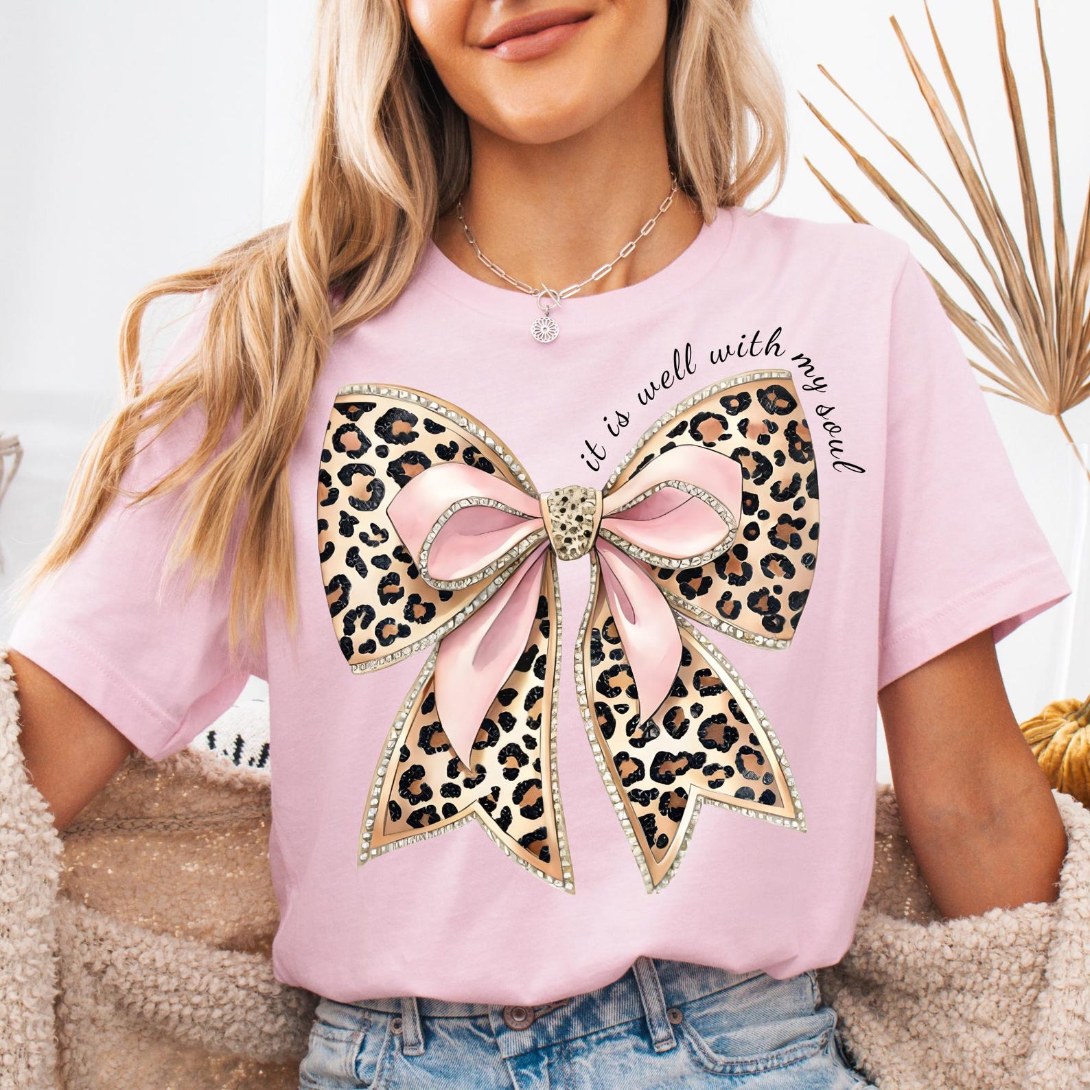 It is Well With My Soul Png, Leopard Print Bow Png, Christian Bow Png ...