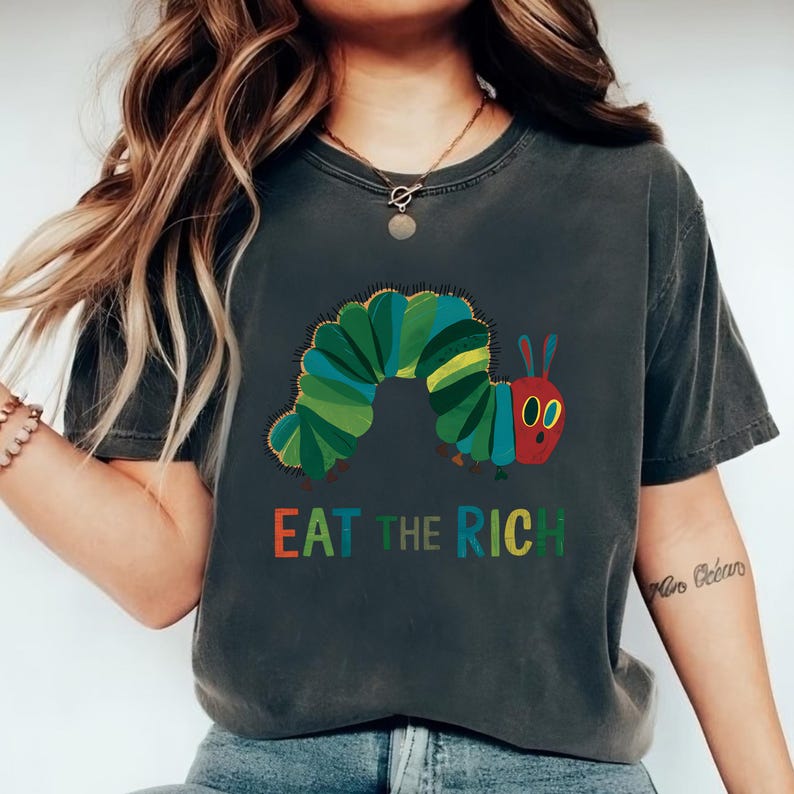 Eat the Rich SVG, Hungry Caterpillar Design, Anti-capitalist Digital ...