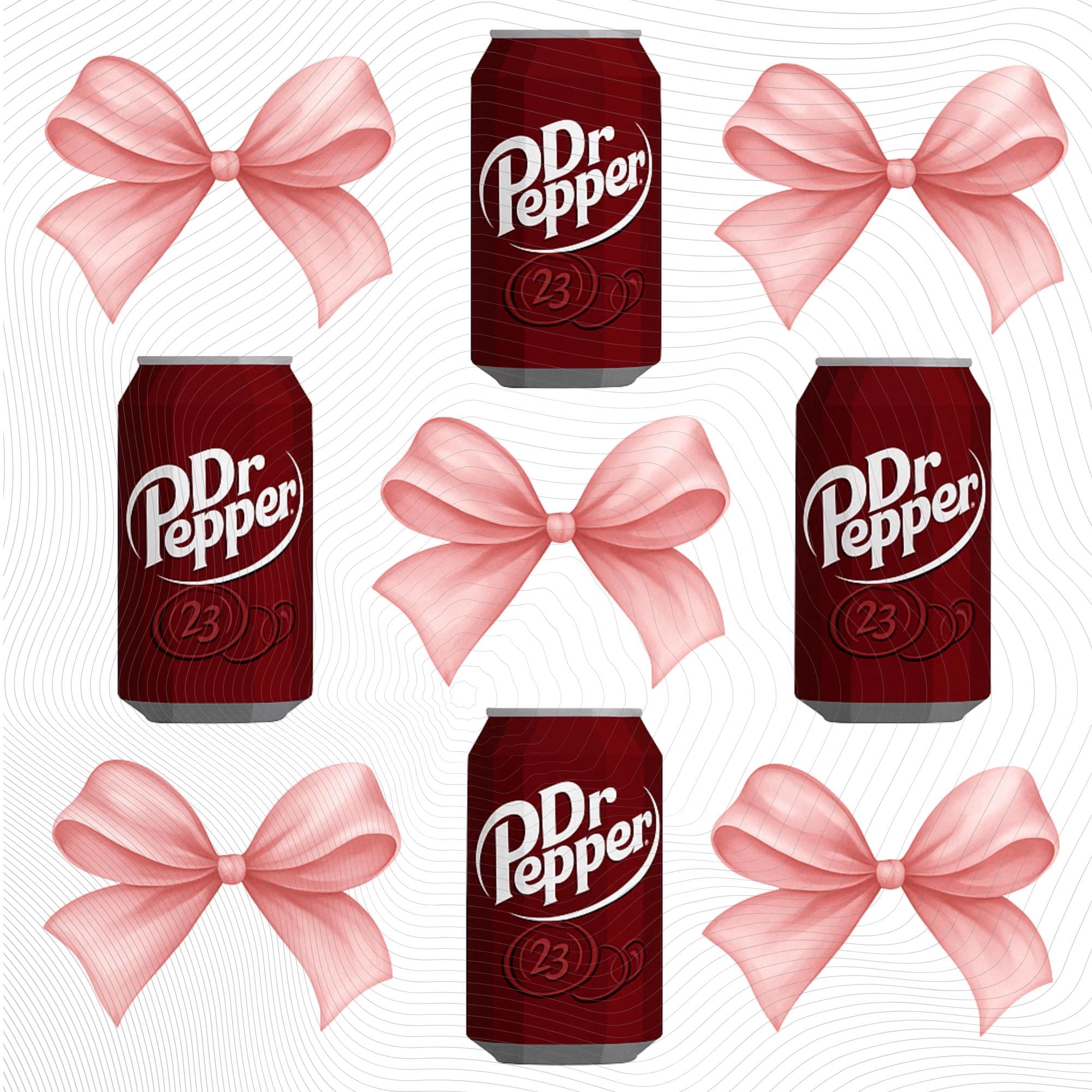Dr Pepper Pink Bow Coquette Png, Cute Pink Soda Drink Png, Aesthetic ...