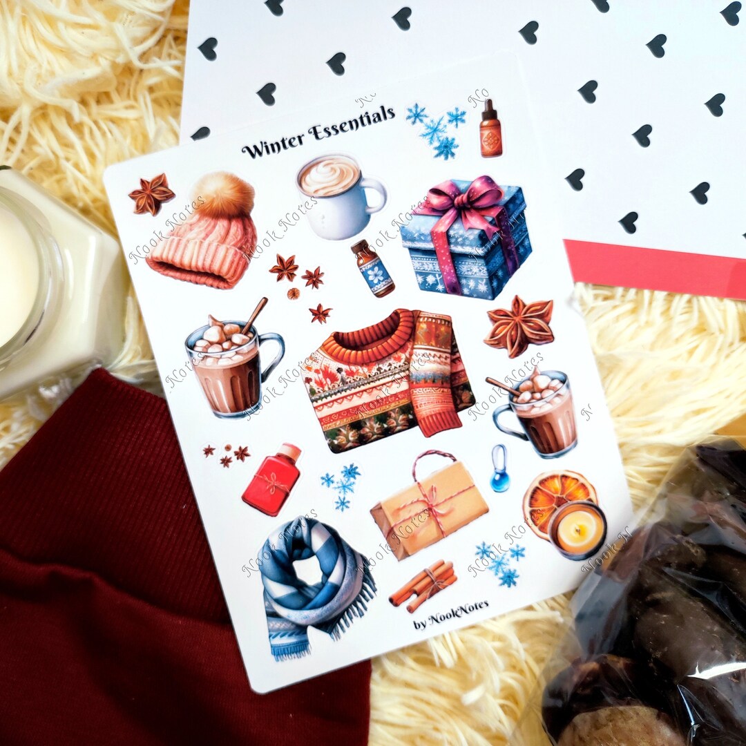Winter Essentials Stickers Scrapbooking and Journaling Supplies Bullet ...