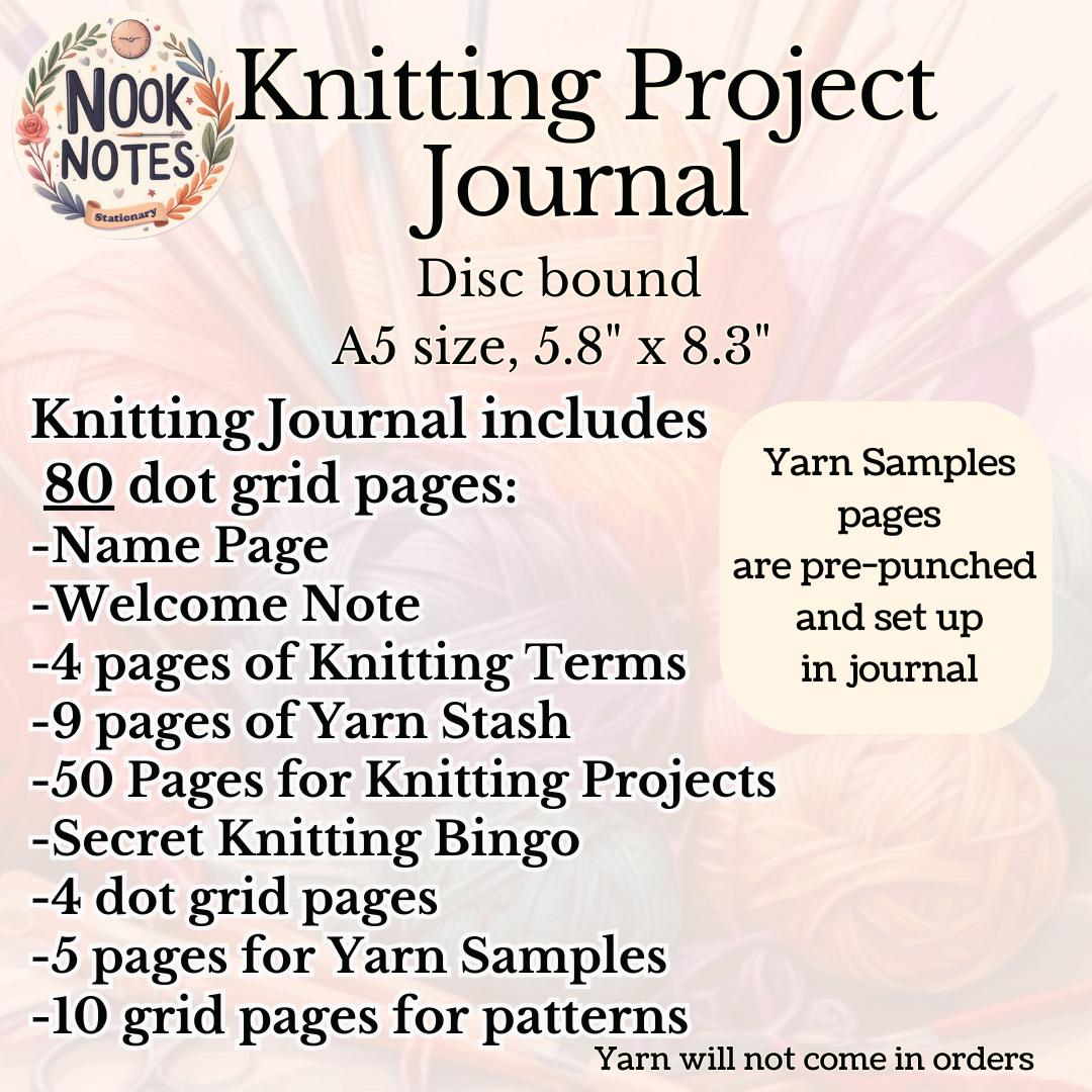 Neutral Knitting Pattern Book, Knitting Notes, Knitting Planner ...