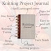 Neutral Knitting Pattern Book, Knitting Notes, Knitting Planner ...
