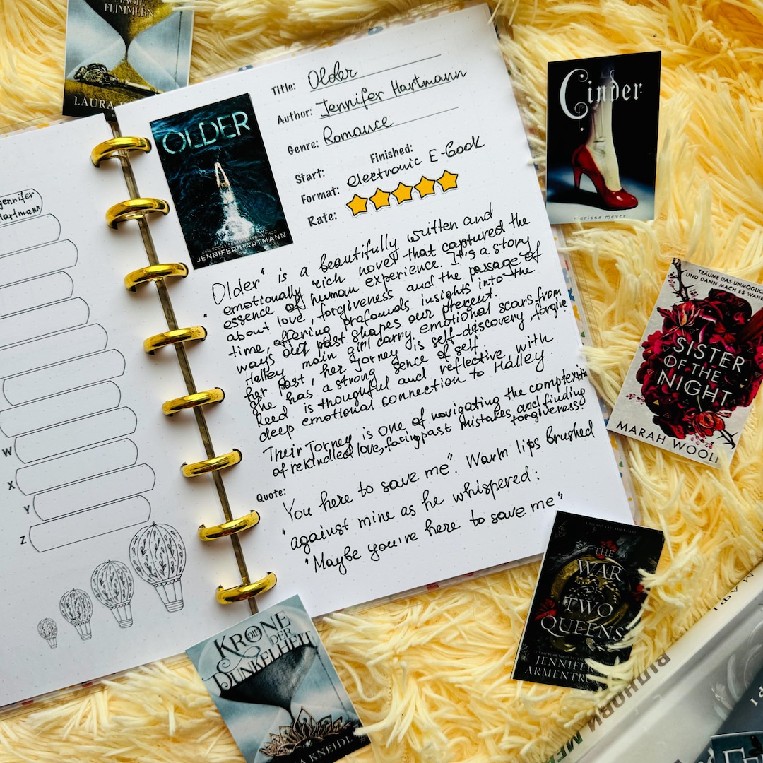 Book Club Reading Journal, Discbound Notebook, Reading Planner, Custom ...