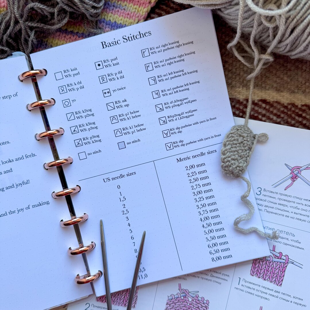 Neutral Knitting Pattern Book, Knitting Notes, Knitting Planner ...