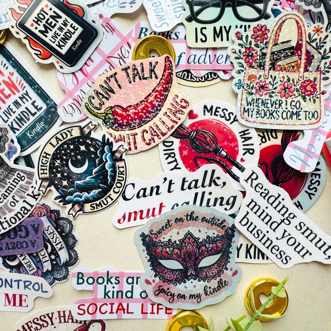 Spicy Smut Book Stickers: Sassy Reader Decals - Etsy
