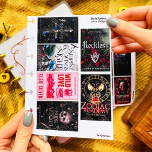 Book Cover Stickers: Reading Journal, Review Tracker, Book Lover Gift ...