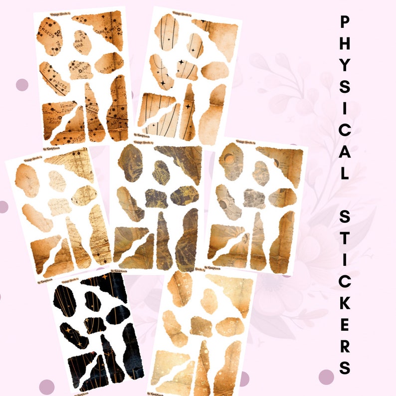 Floral Bullet Journal Stickers, Set of 50 Sticker Sheet, Planner ...