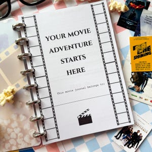 Horror Movie Journal, Movie Night Gift, Handmade Watching Tracker ...