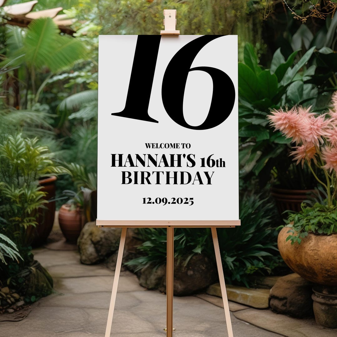 16th Birthday Welcome Sign - Etsy
