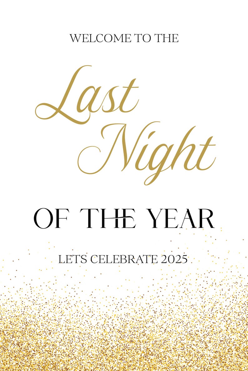 New Year's Eve Party Welcome Sign - Etsy