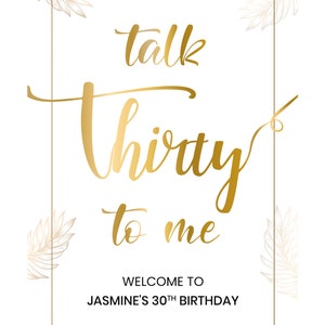 30th Birthday Welcome Sign - Etsy