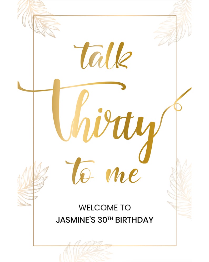 30th Birthday Welcome Sign - Etsy
