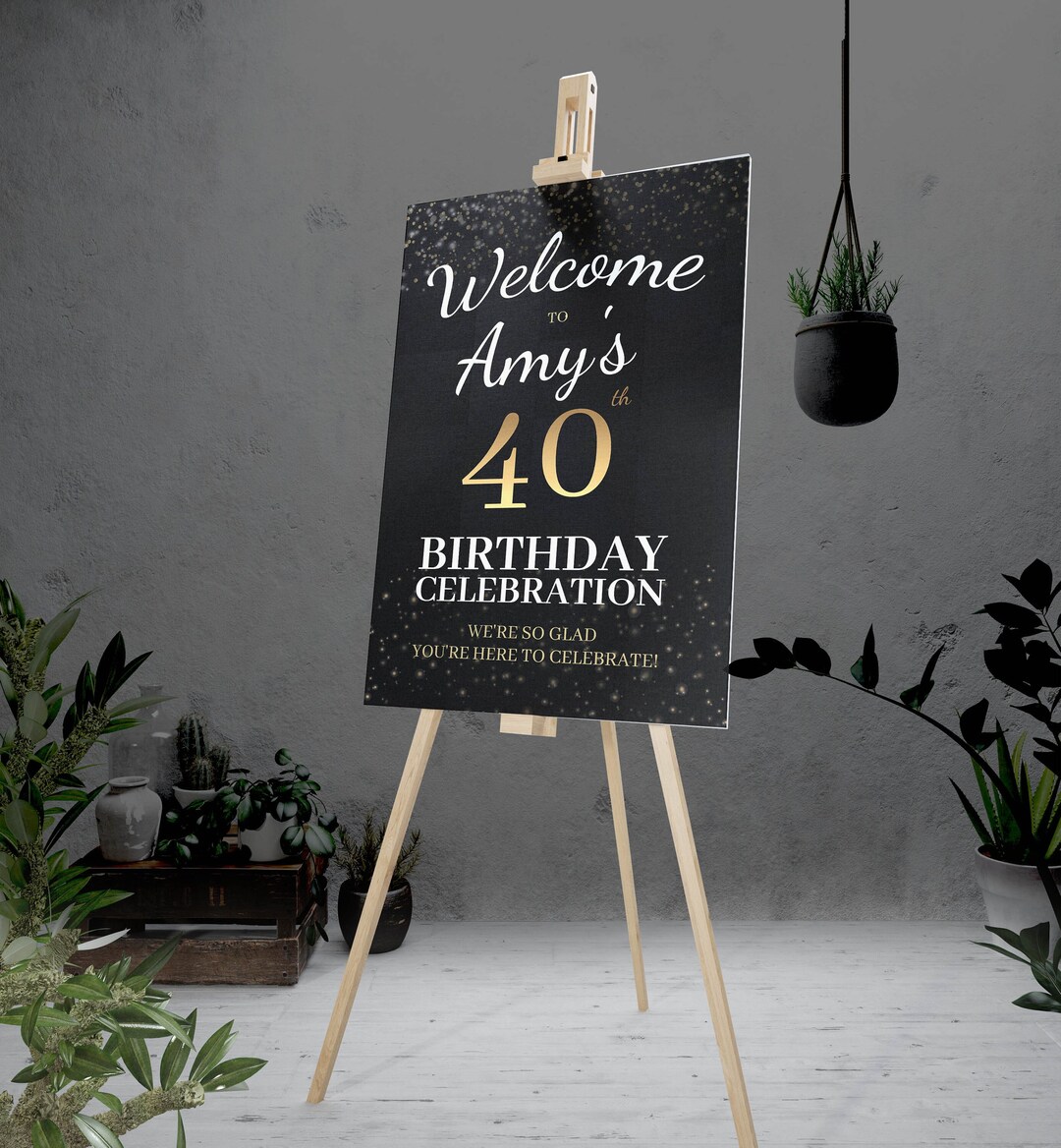 40th Birthday Welcome Sign - Etsy
