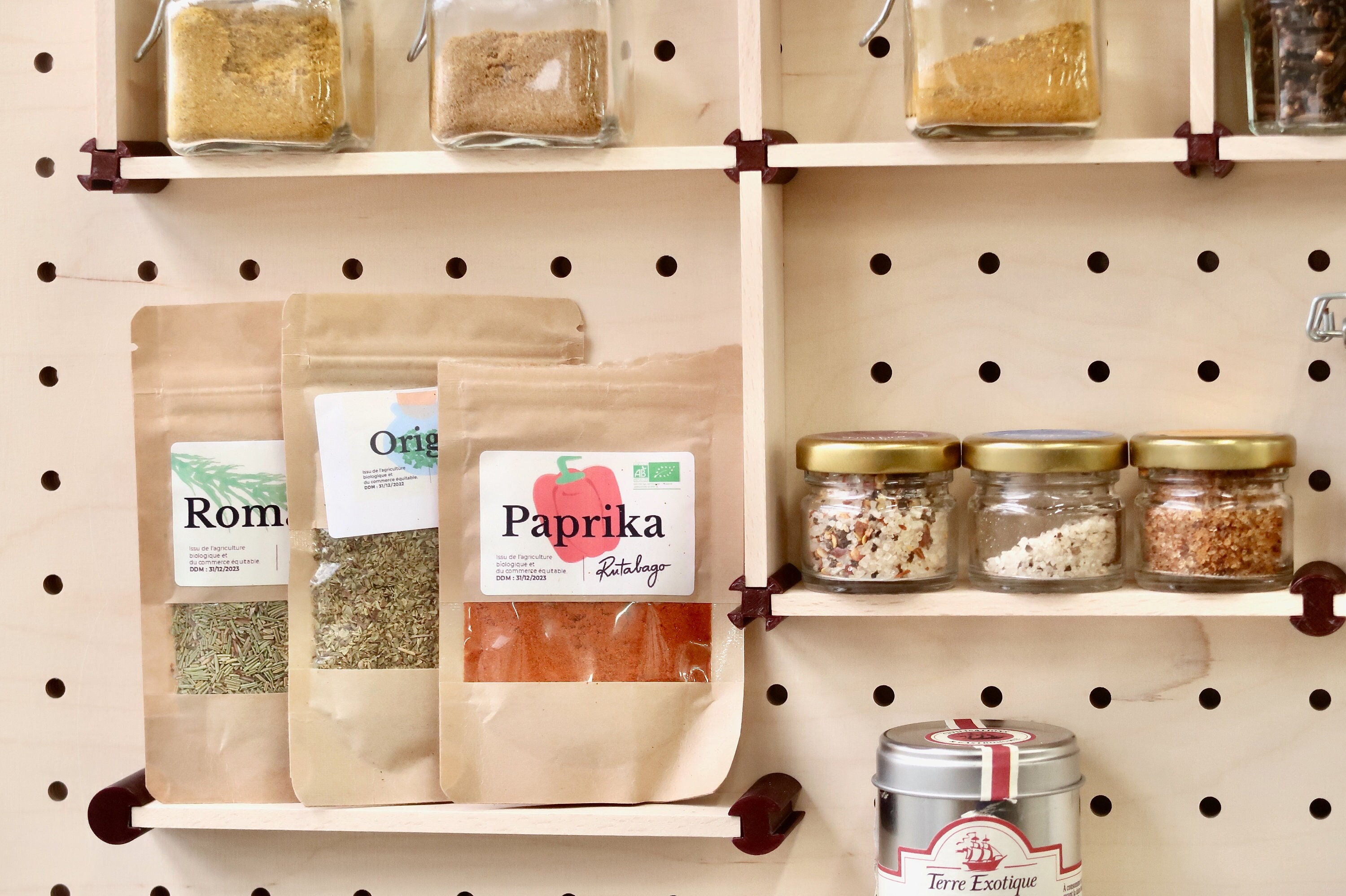 Modular Spice Storage Module - Pegboard Kitchen Organizer - 100% Made ...