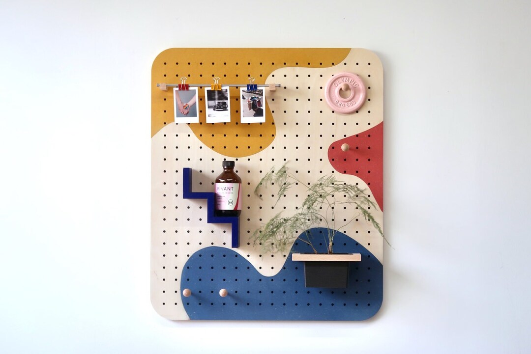 Minimalist Pegboard Birch & Valchromat Primary Colors 680x580mm - Etsy