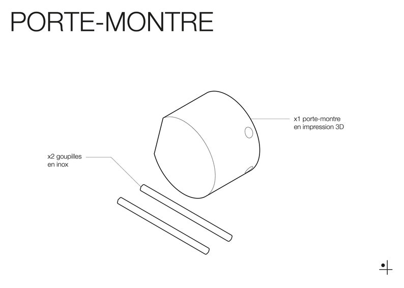 Wall-mounted Watch Holder, Stainless Steel Support, 3D Printed ...