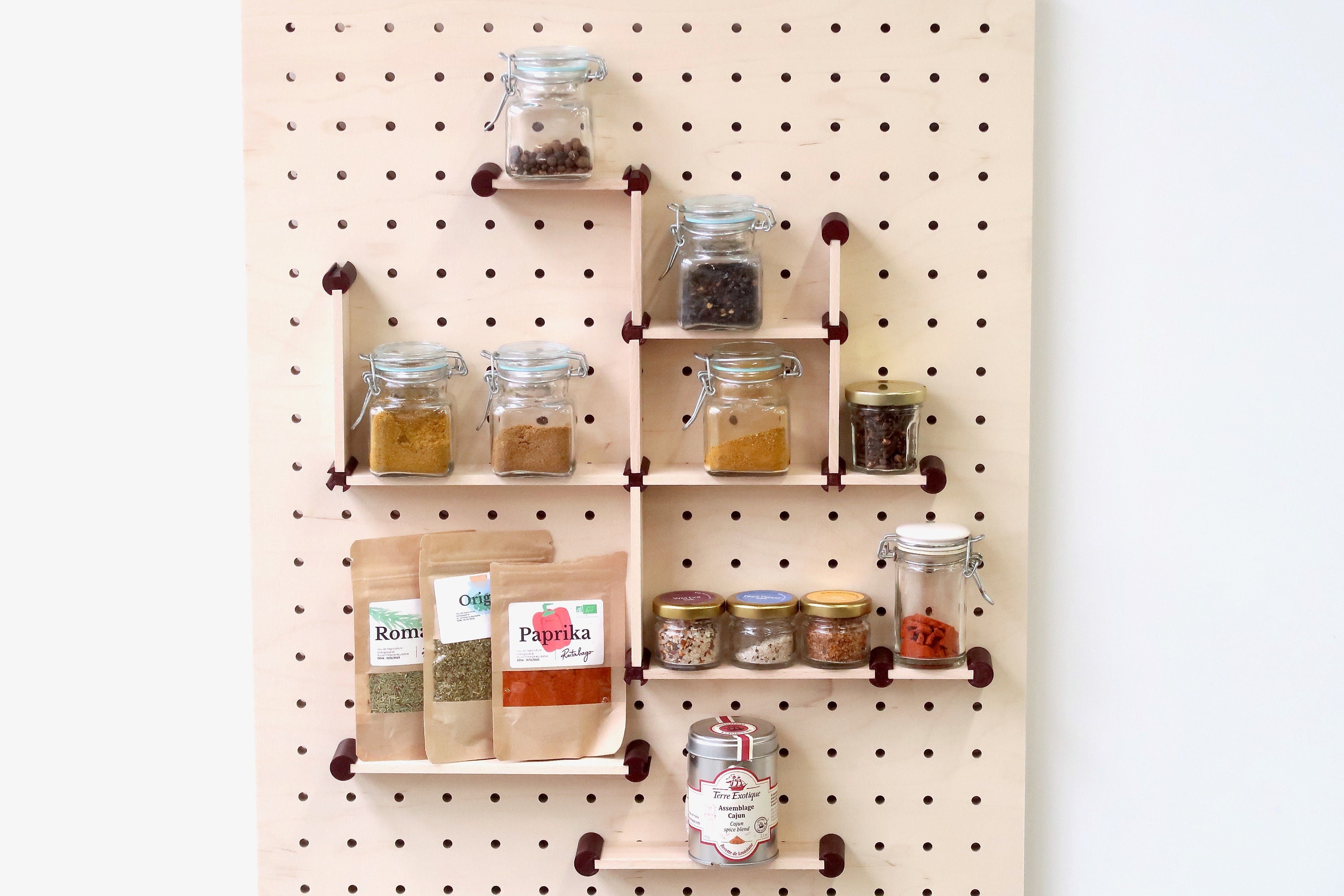 Modular Spice Storage Module - Pegboard Kitchen Organizer - 100% Made ...