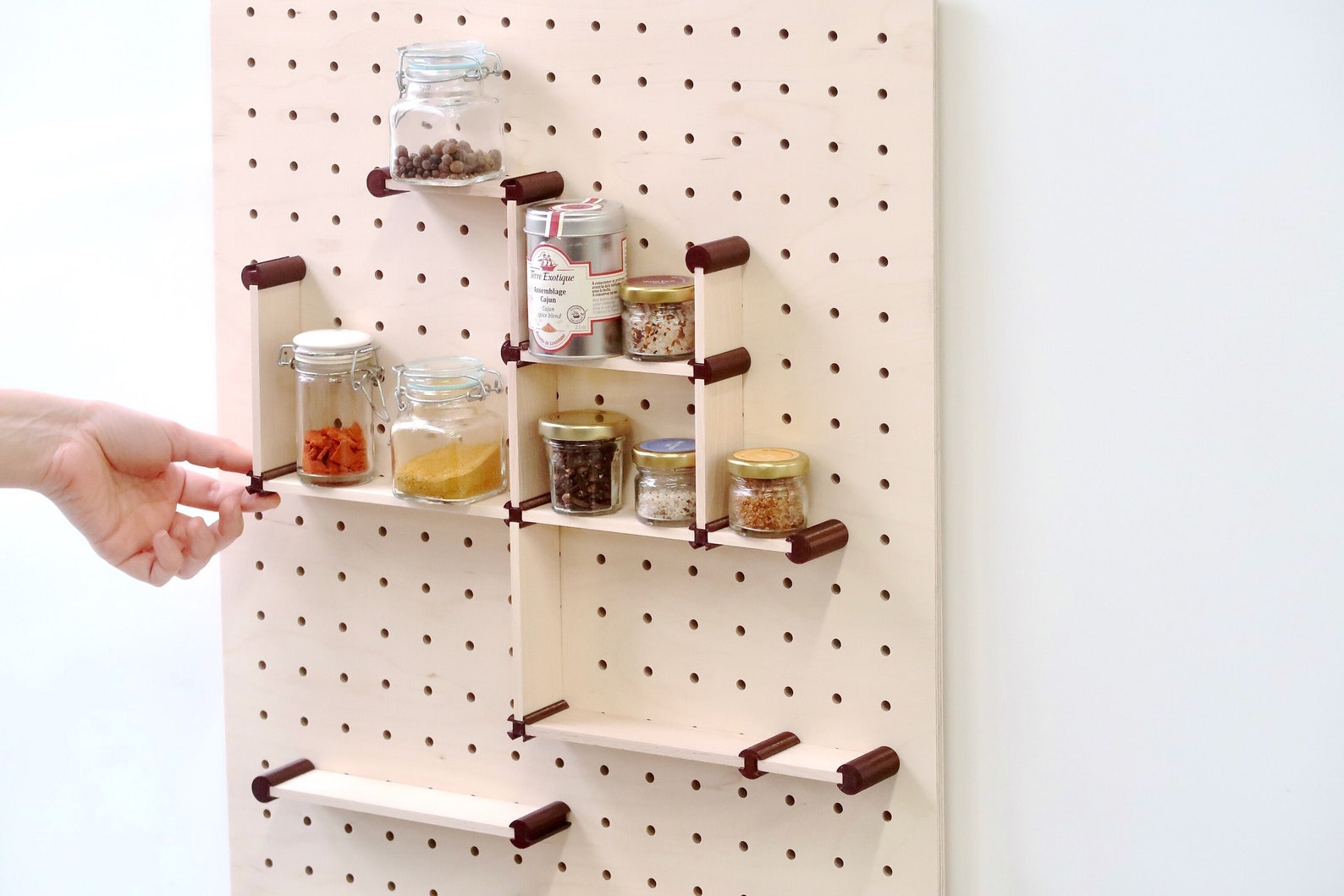 Modular Spice Storage Module - Pegboard Kitchen Organizer - 100% Made ...