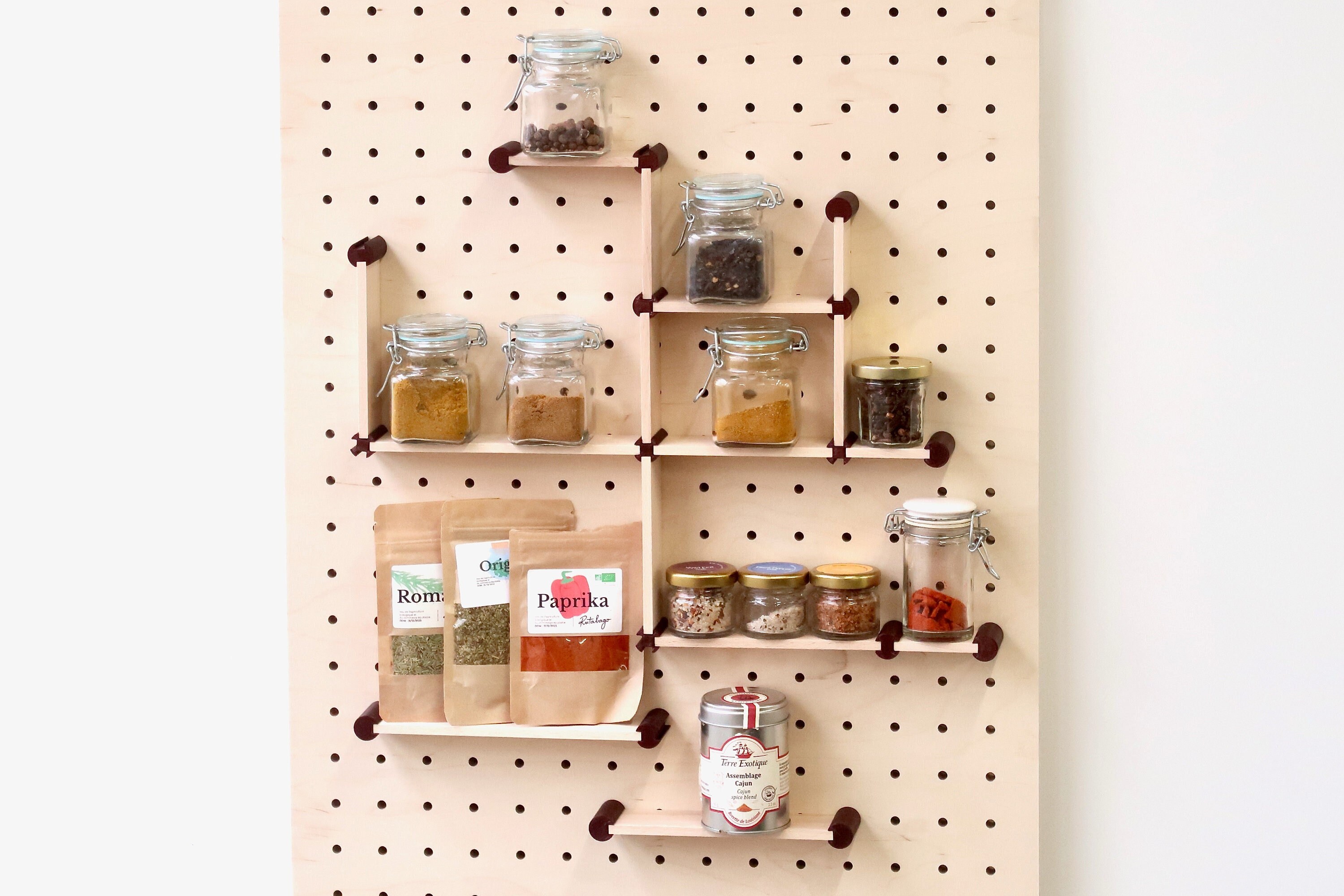 Modular Spice Storage Module - Pegboard Kitchen Organizer - 100% Made ...