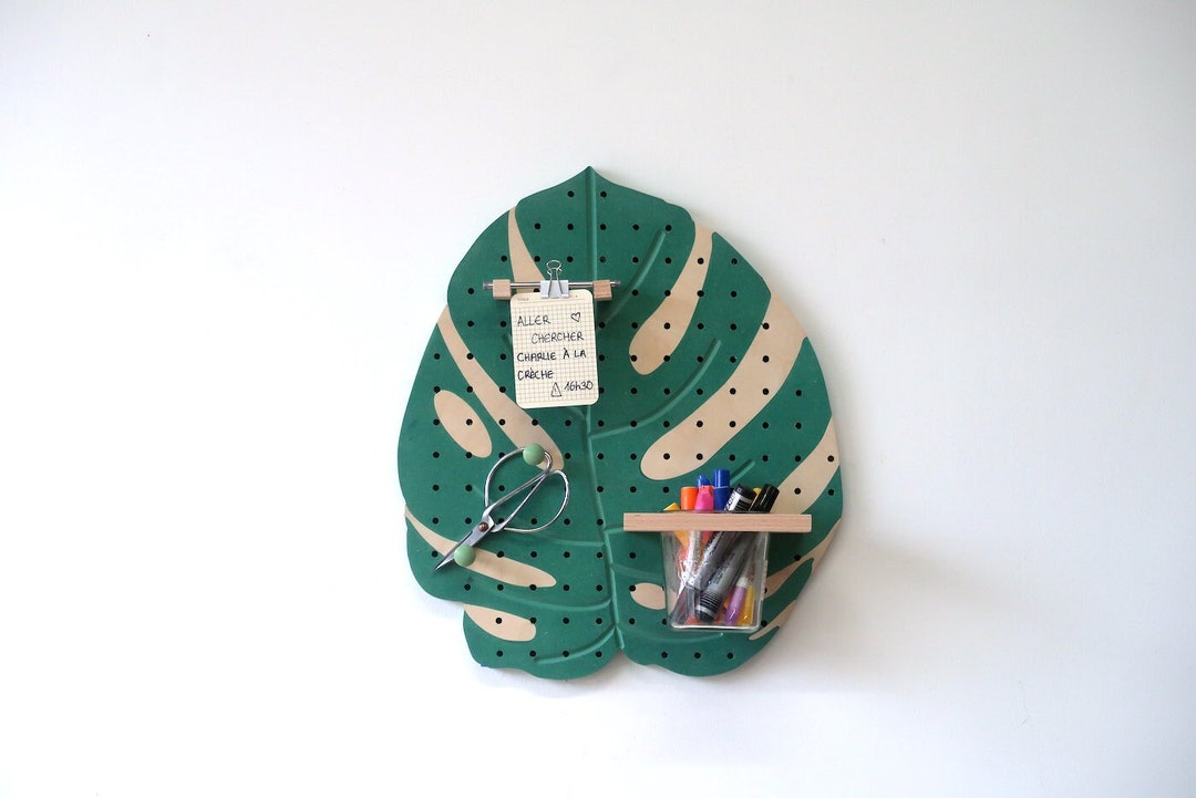 Monstera Pegboard - Tropical Plant Theme - 463x406 Mm - Original Green ...