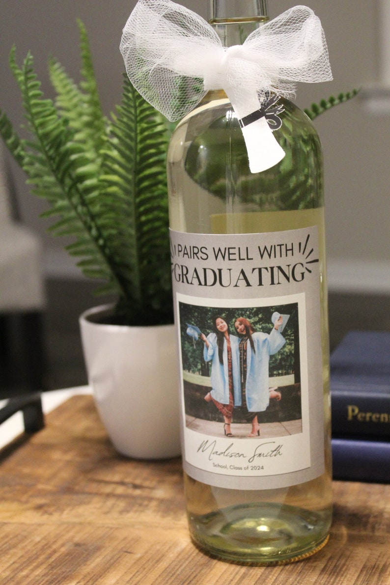 Graduation Wine Label | Custom Wine Label | Congrats Graduate | Wine ...