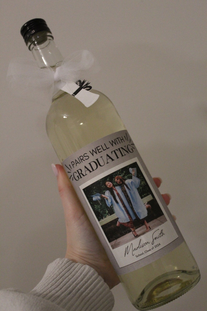 Graduation Wine Label | Custom Wine Label | Congrats Graduate | Wine ...