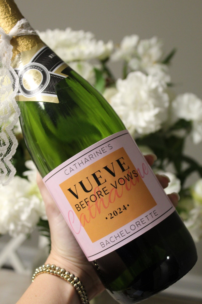 Vueve Before Vows Label Bachelorette Champagne Wine Label Custom Wine ...