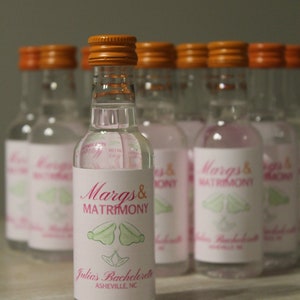 Margs and Matrimony Airplane Bottle Label | Custom Liquor Bottle ...