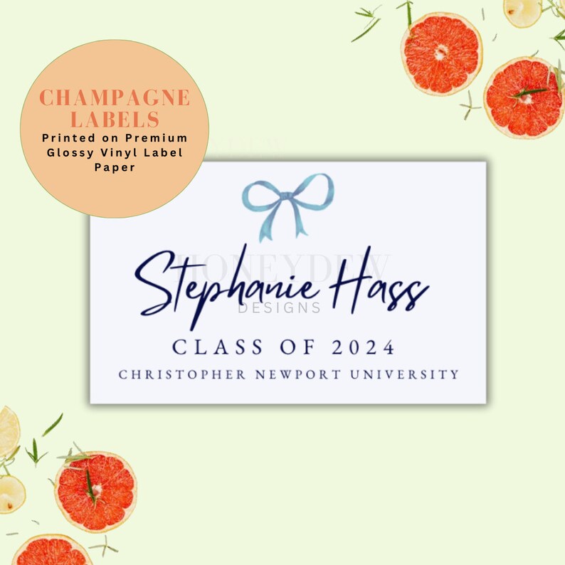 Graduation Wine Label | Custom Wine Label | Congrats Graduate ...