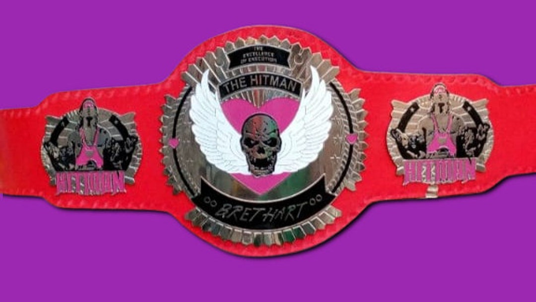 BRET HART HITMAN Wrestling Championship Title Belt - Etsy