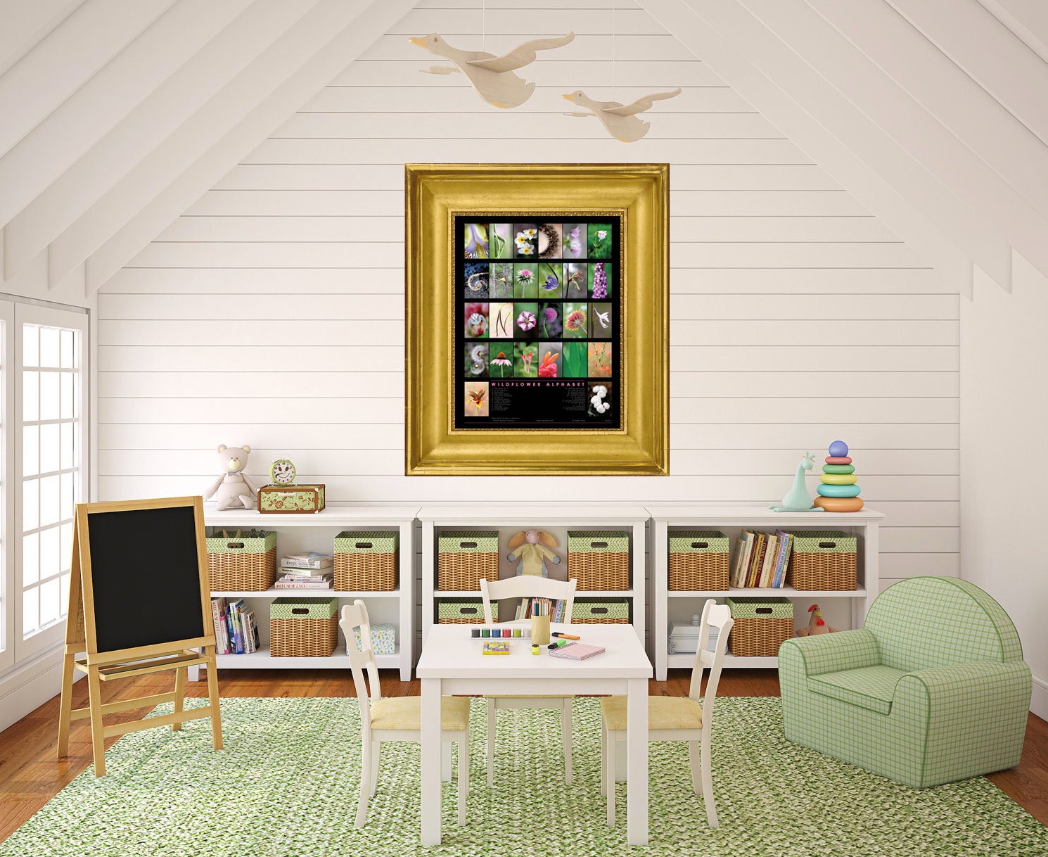 Wildflower Alphabet Poster, Flowers, Art, Nature, Natural, Print, Wall ...