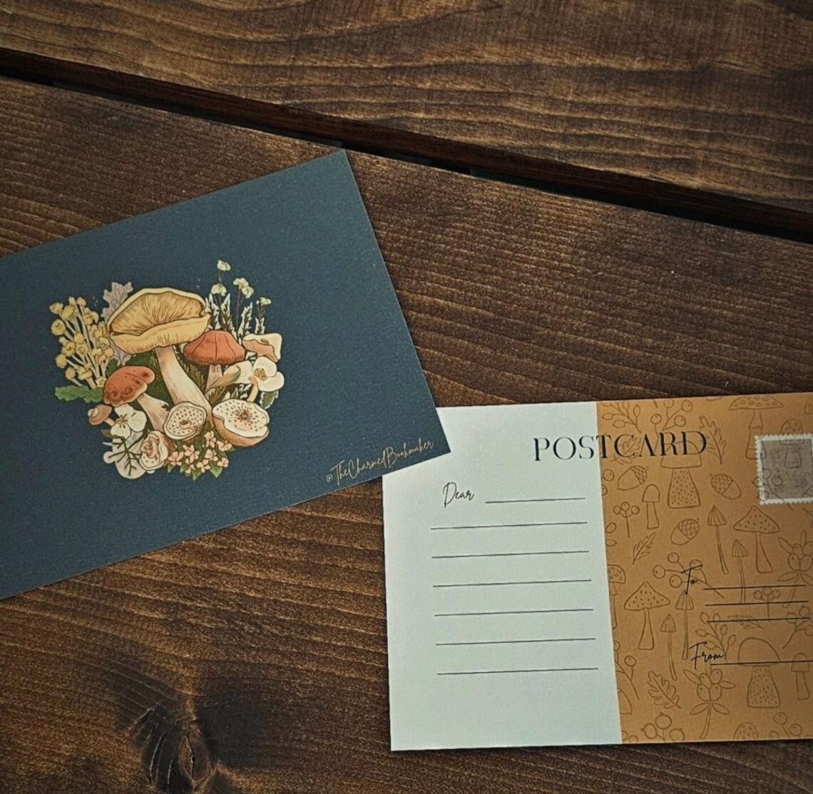 Cottagecore Collection Set Design 1, Includes 2 Postcards & 2 Magnetic ...