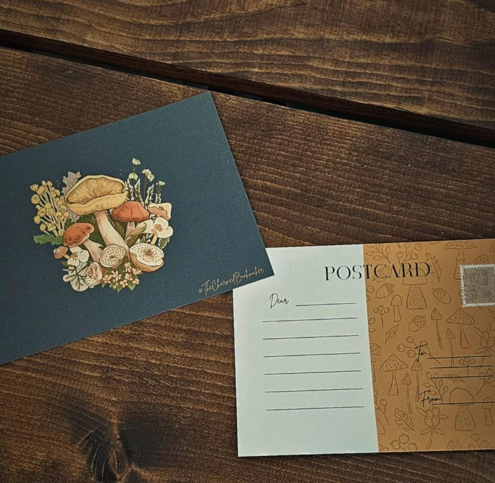 Cottagecore Collection Set Design 1, Includes 2 Postcards & 2 Magnetic ...