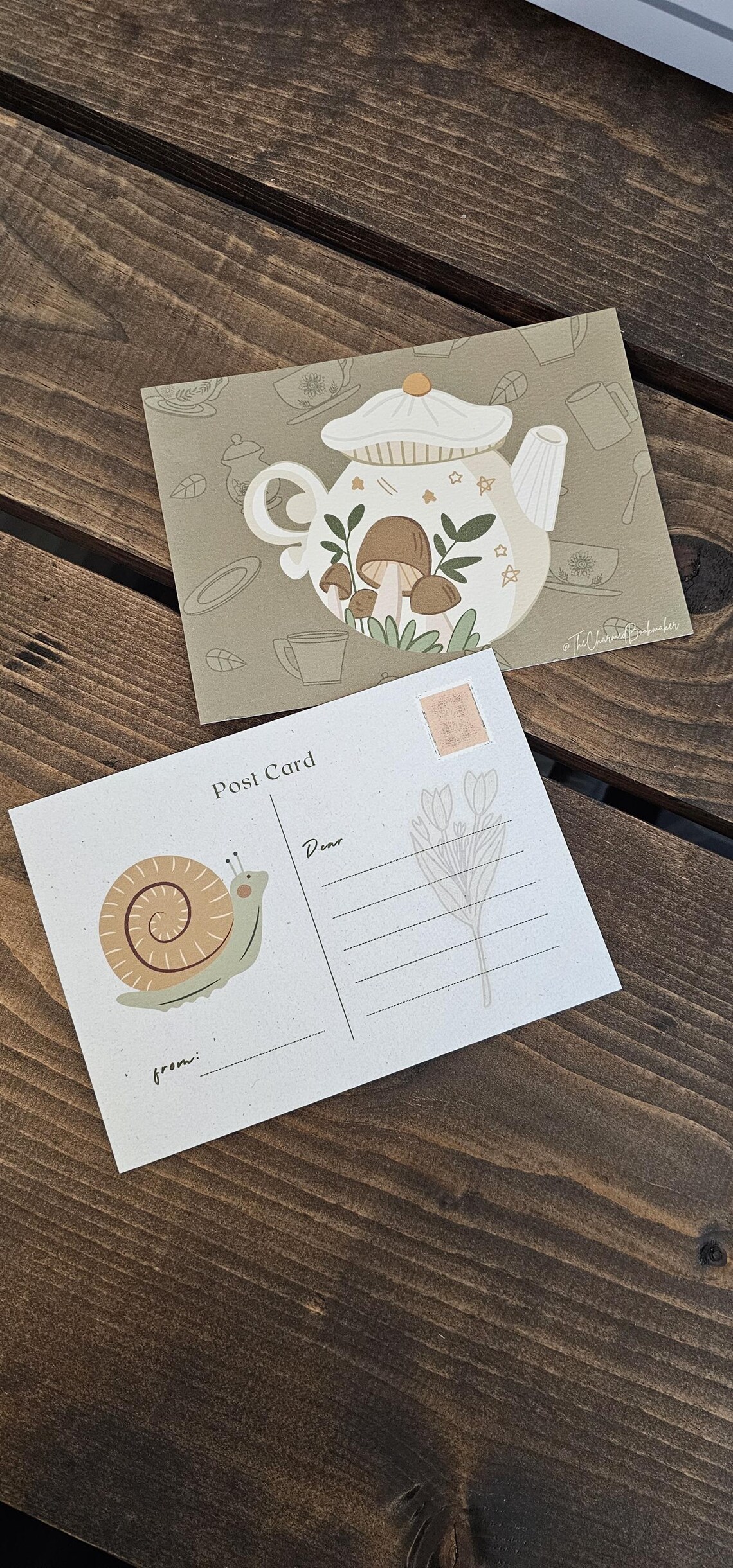 Cottagecore Collection Set Design 3, Includes 2 Postcards & 2 Magnetic ...