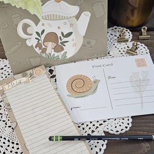 Cottagecore Collection Set Design 3, Includes 2 Postcards & 2 Magnetic ...