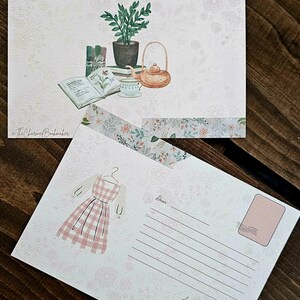 Cottagecore Collection Set Design 5, Includes 2 Postcards & 2 Magnetic ...